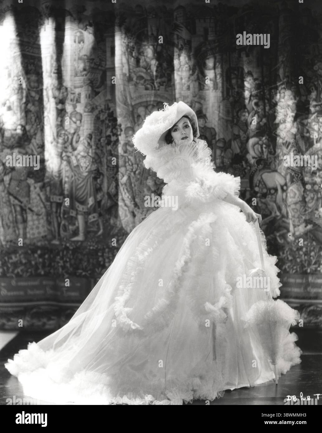 Dolores Del Rio Posed in Feather Gown in Black and White (Credit Image ...