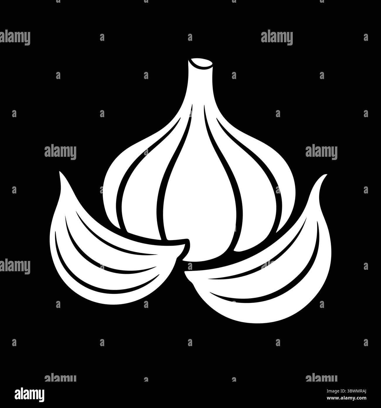 Fresh garlic cloves on Stock Vector Images - Alamy