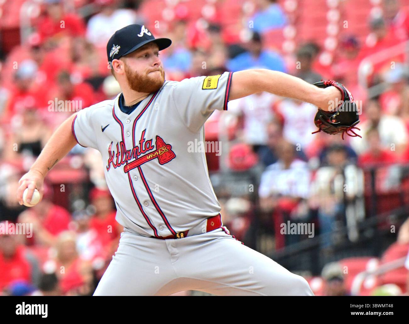 ST. LOUIS, MO - JUL 13: Atlanta Braves starting pitcher Davis Daniel ...