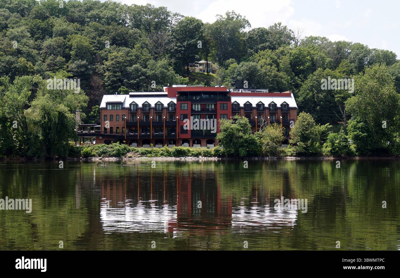 River House at Odette's, a hotel in New Hope, PA, view across the ...