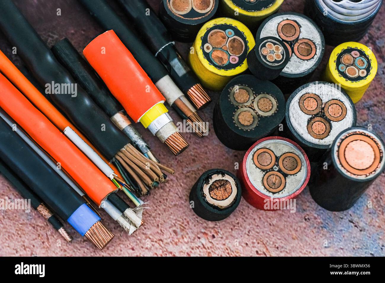 Cross section of high-voltage cable. High quality photo Stock Photo - Alamy