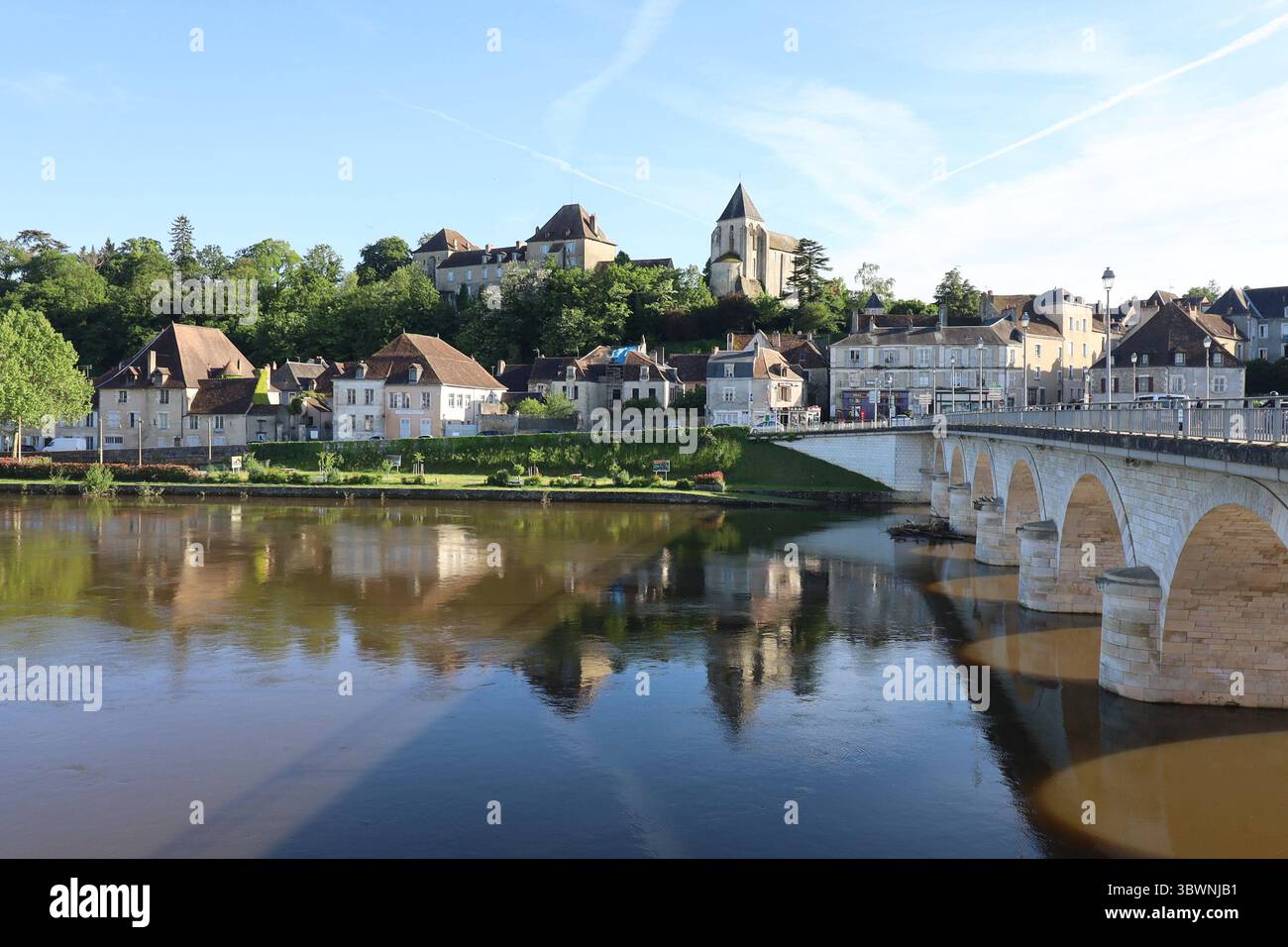 City overview, Le Blanc town, Indre department, France Stock Photo - Alamy