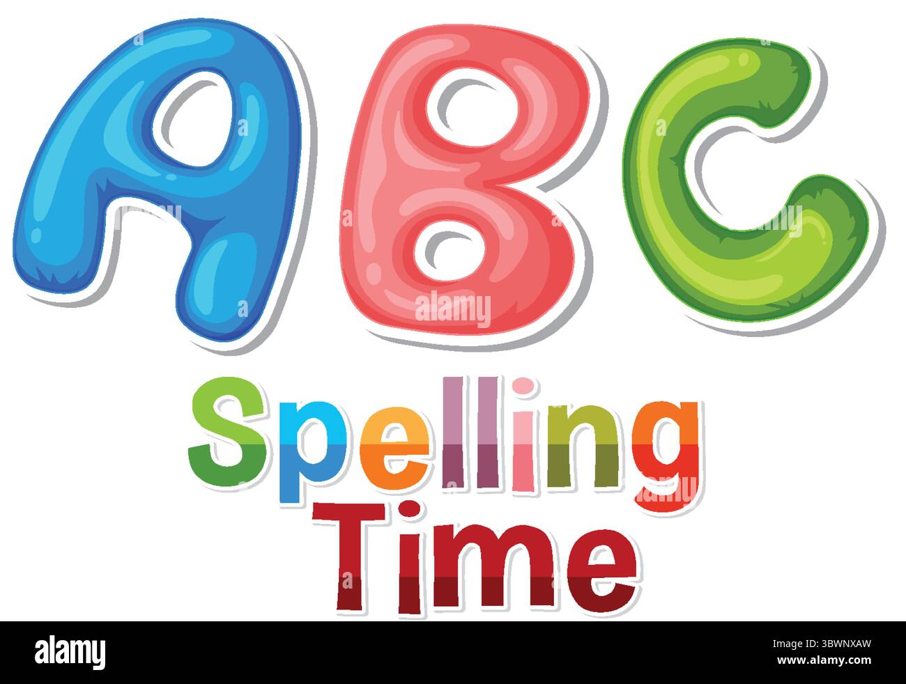 Vibrant vector illustration of ABC letters with playful design, ideal ...