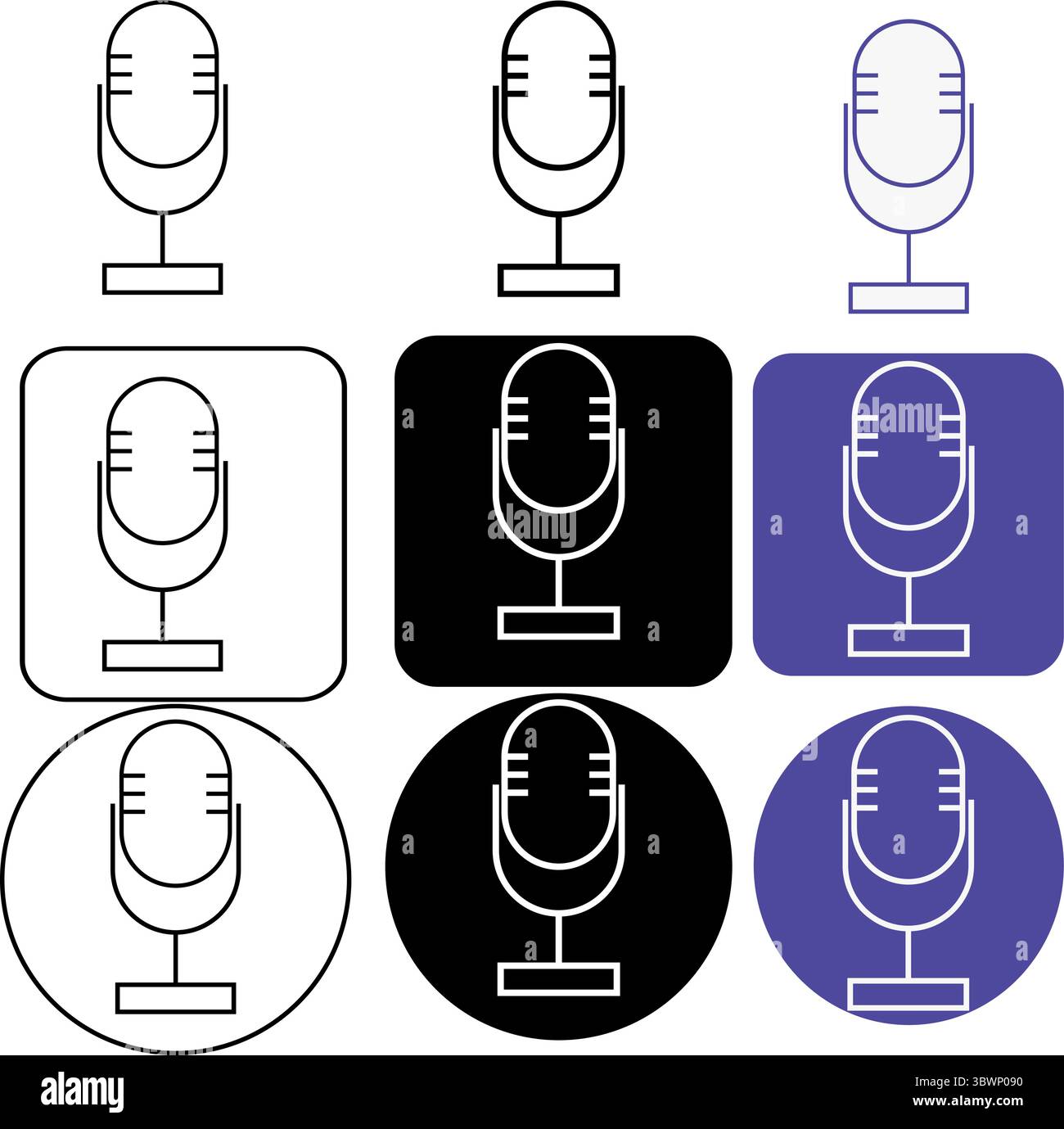 Streamer microphone Stock Vector Images - Alamy
