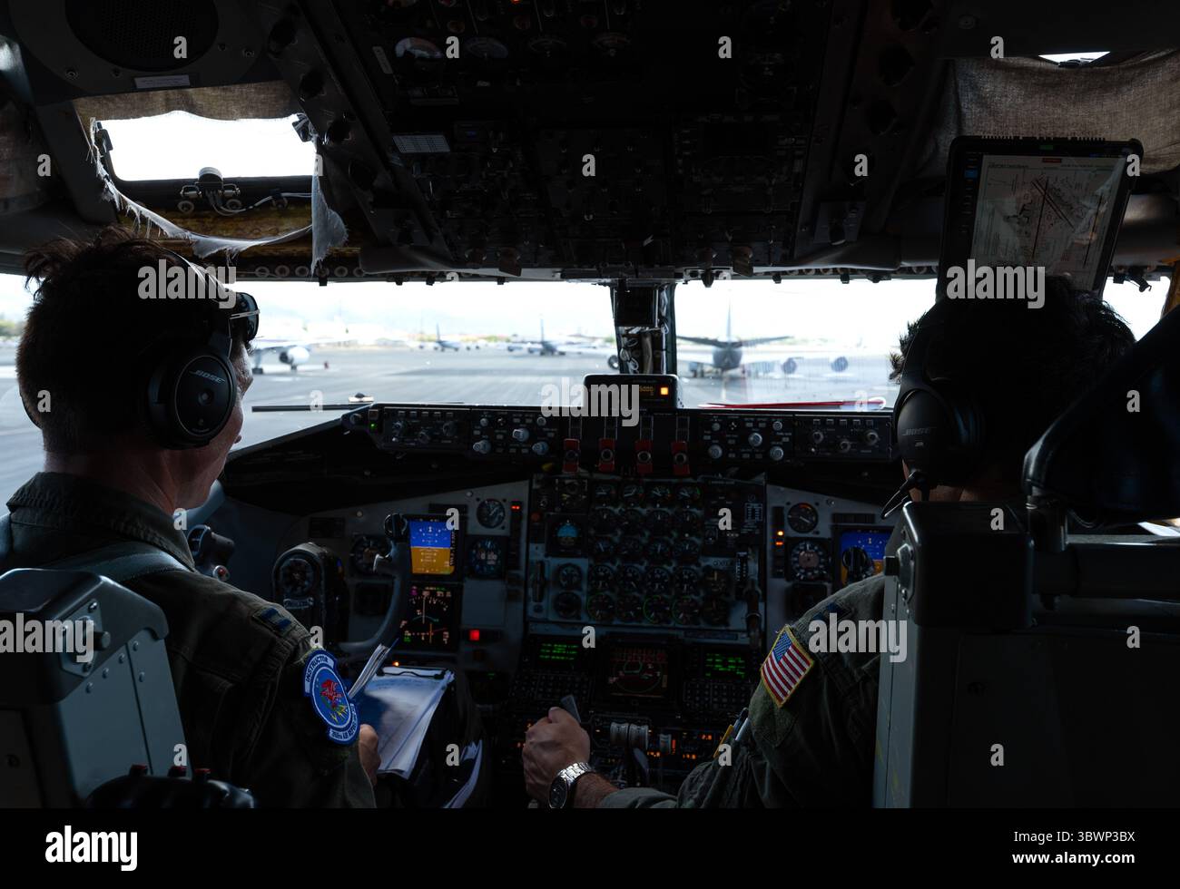 From left, Capt. Tyler Smisek and Capt. Franklin Nunez, 350th Air ...