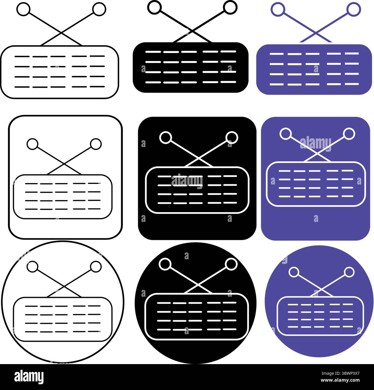 Vintage television screen displays classic hi-res stock photography and ...