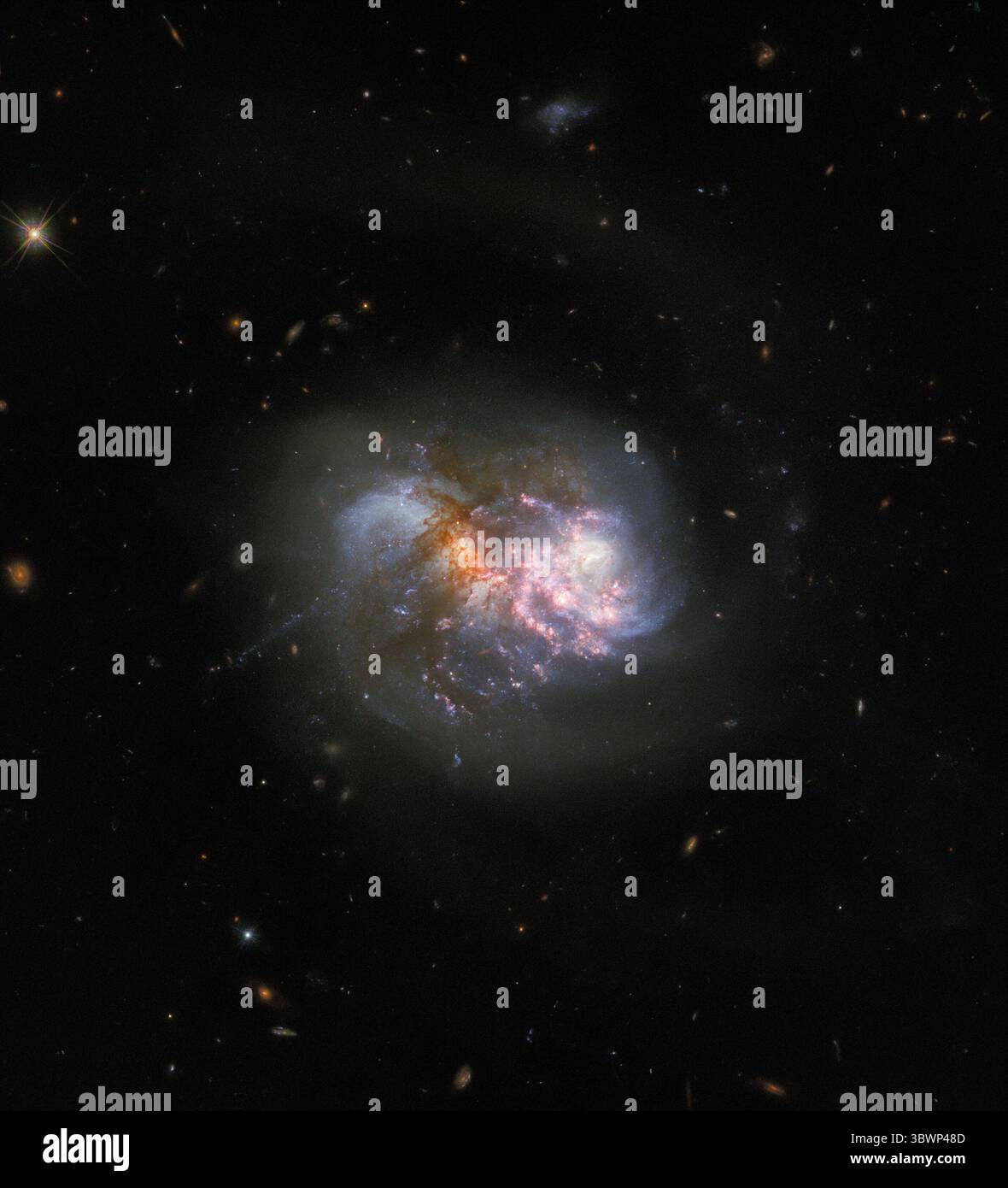 June 21, 2021 - Space - The interacting galaxy pair IC 1623, which lies ...