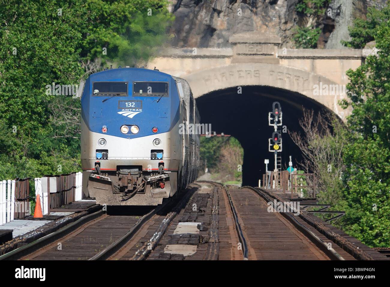 June 26, 2021, Harpers Ferry, West Virginia, USA: An Amtrak train ...