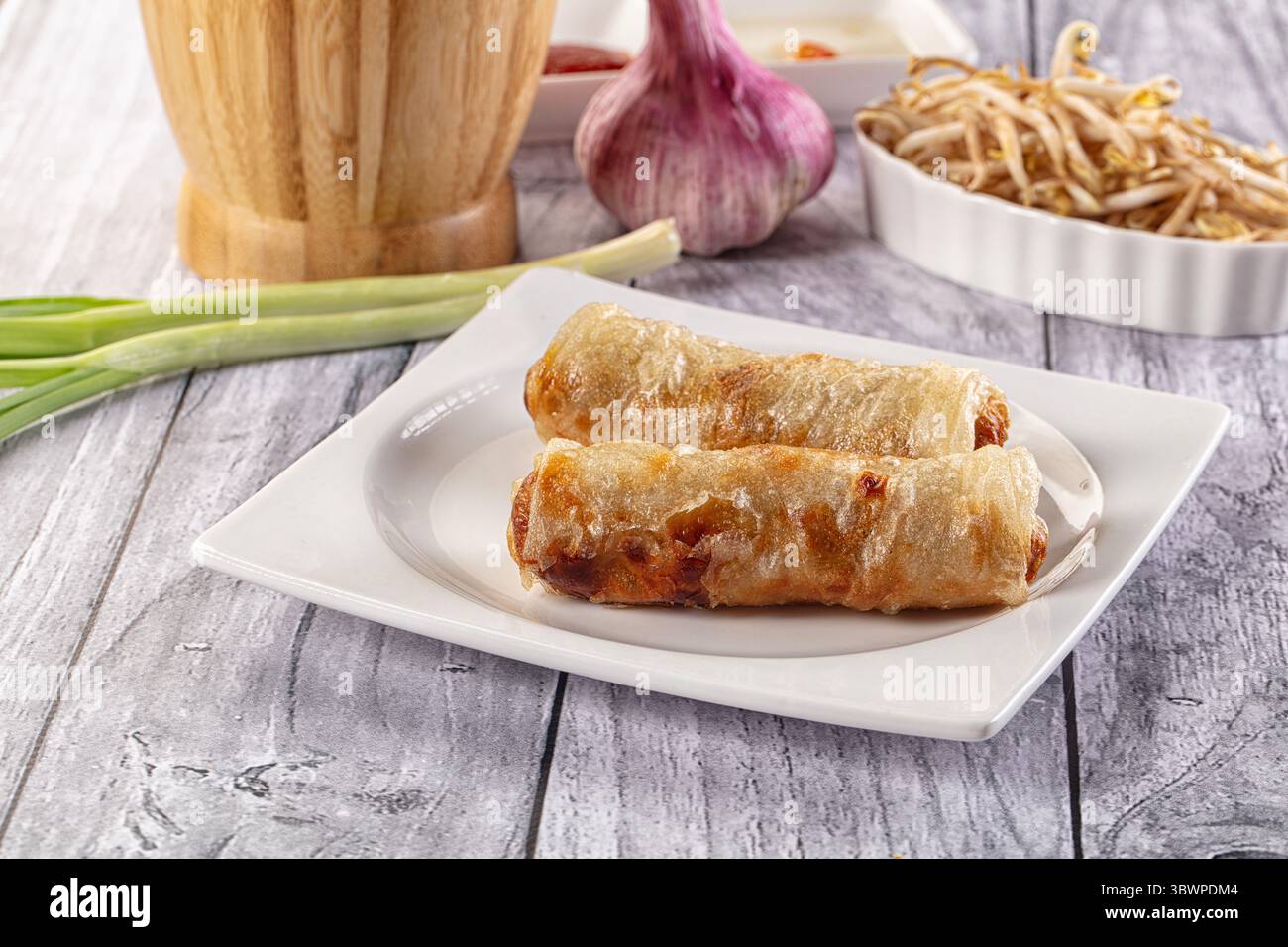 Vietnamese traditional nem roll with beef meat Stock Photo - Alamy