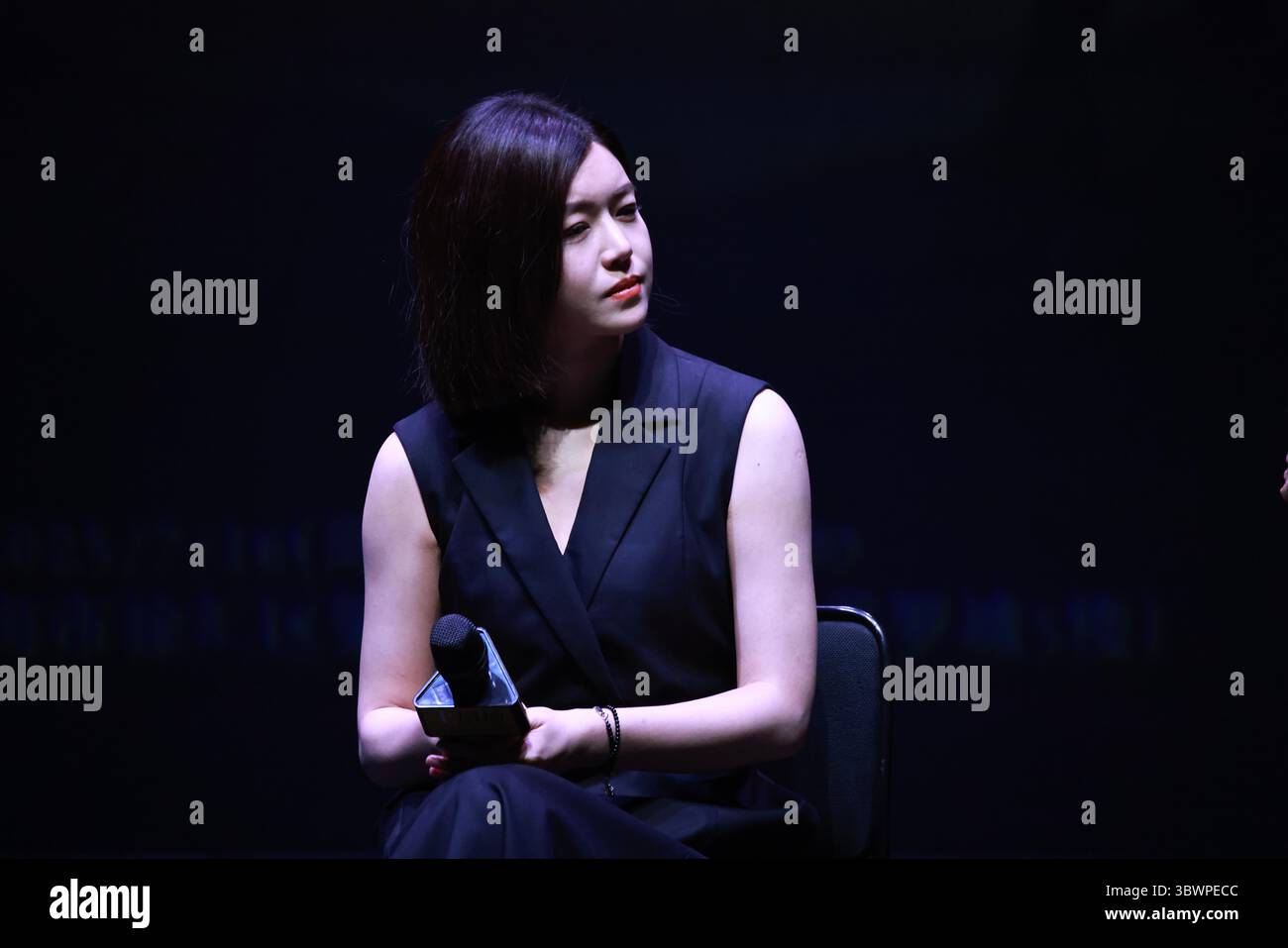 Taiwanese actress and singer Michelle Chen attends an activity in ...