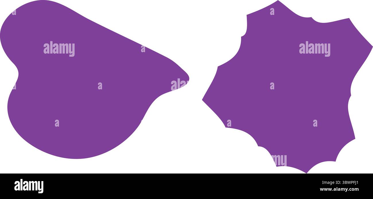 Modern abstract shapes in vibrant purple for dynamic design projects ...
