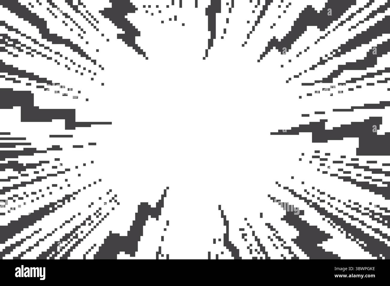 Comic background with lightning burst effect. Vector pixel manga ...