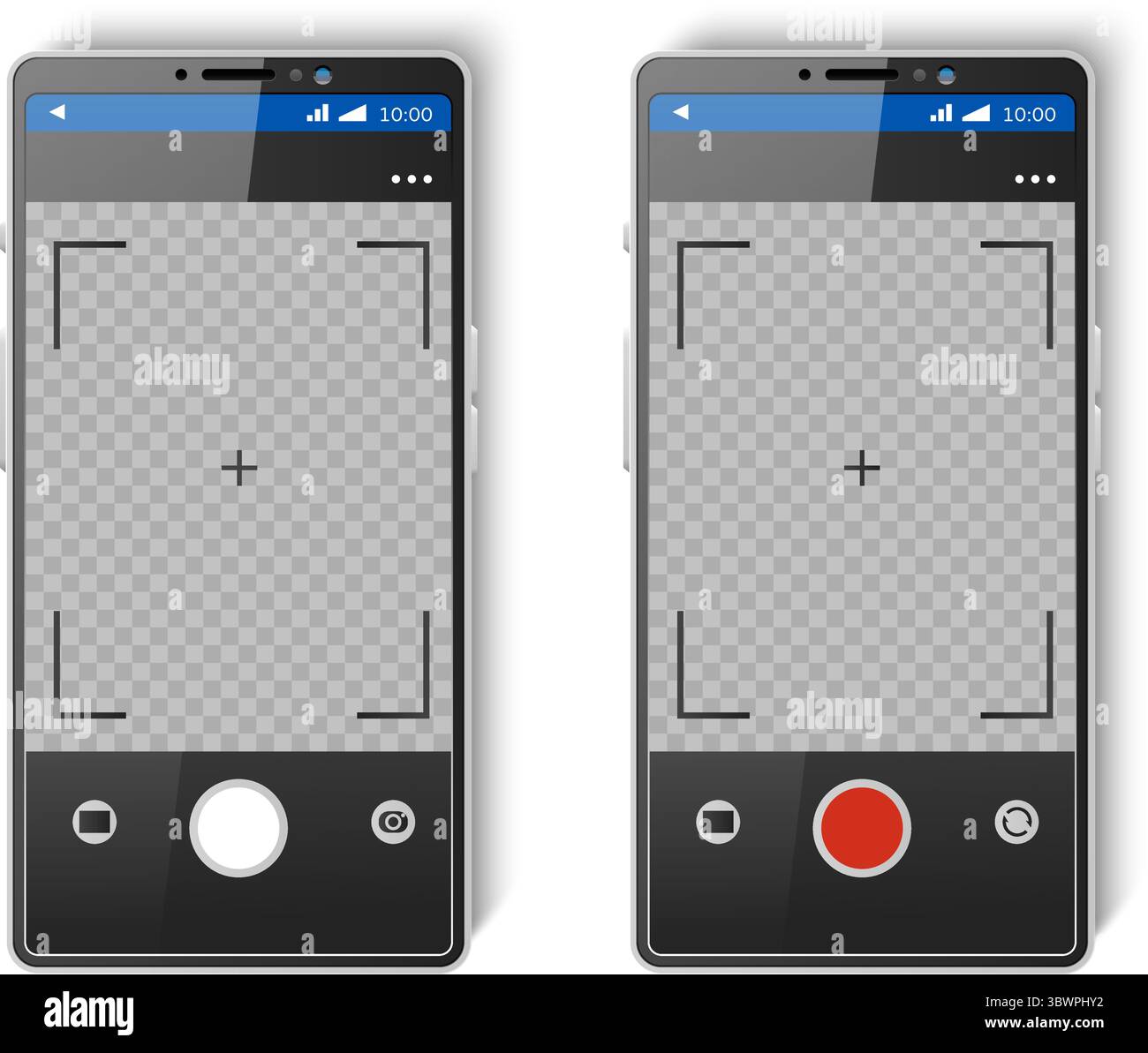 Phone focus selfie Stock Vector Images - Alamy