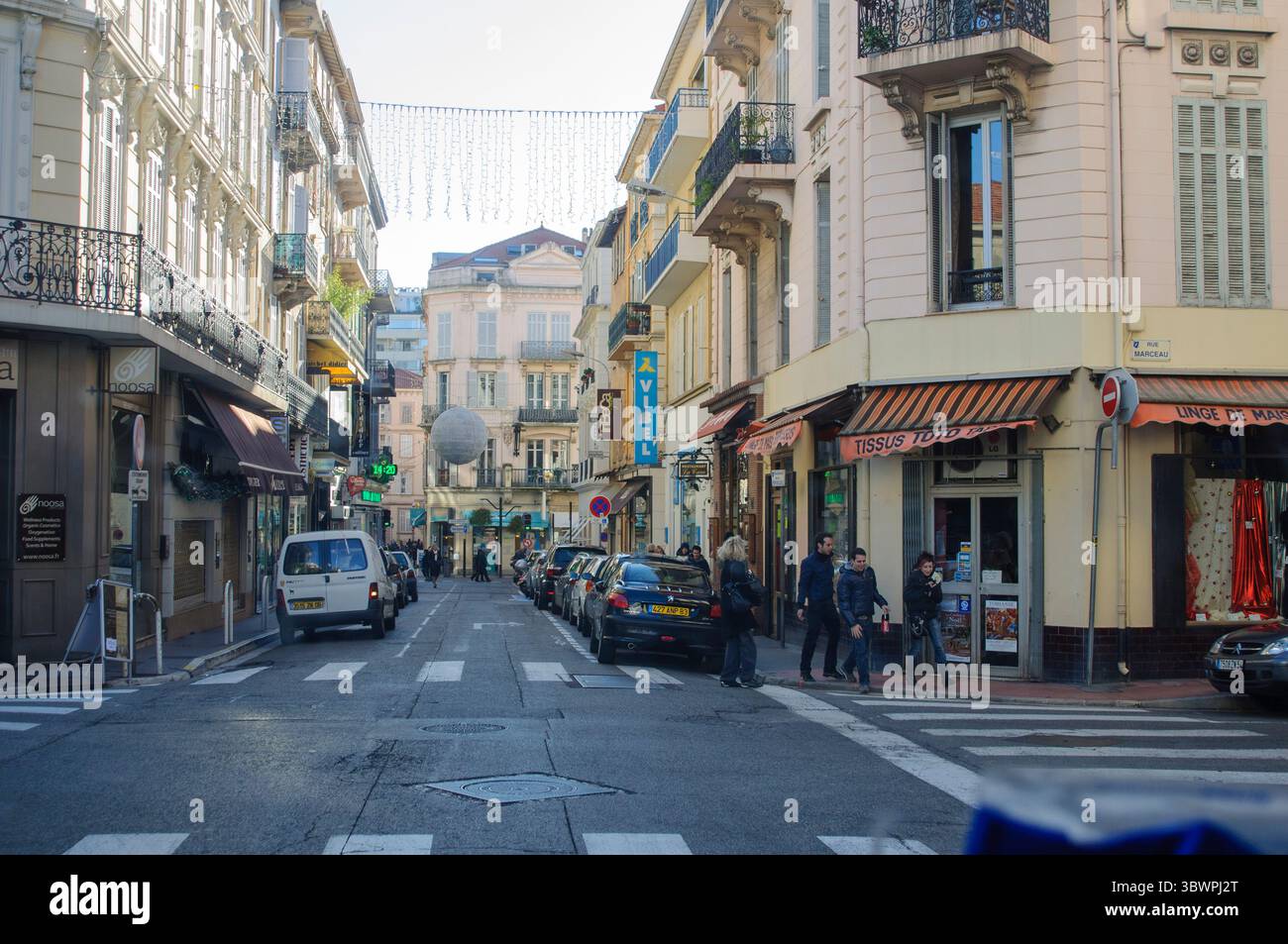 Nice, France - January 1st 2025 Tourists and residents walking and ...