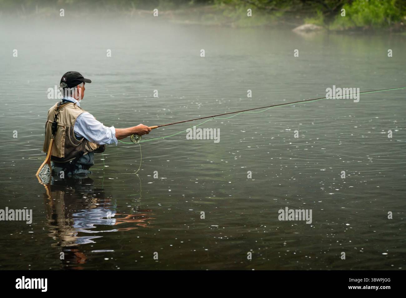 Fly Fishing Farmington River Barkhamsted, Connecticut, USA Stock Photo ...