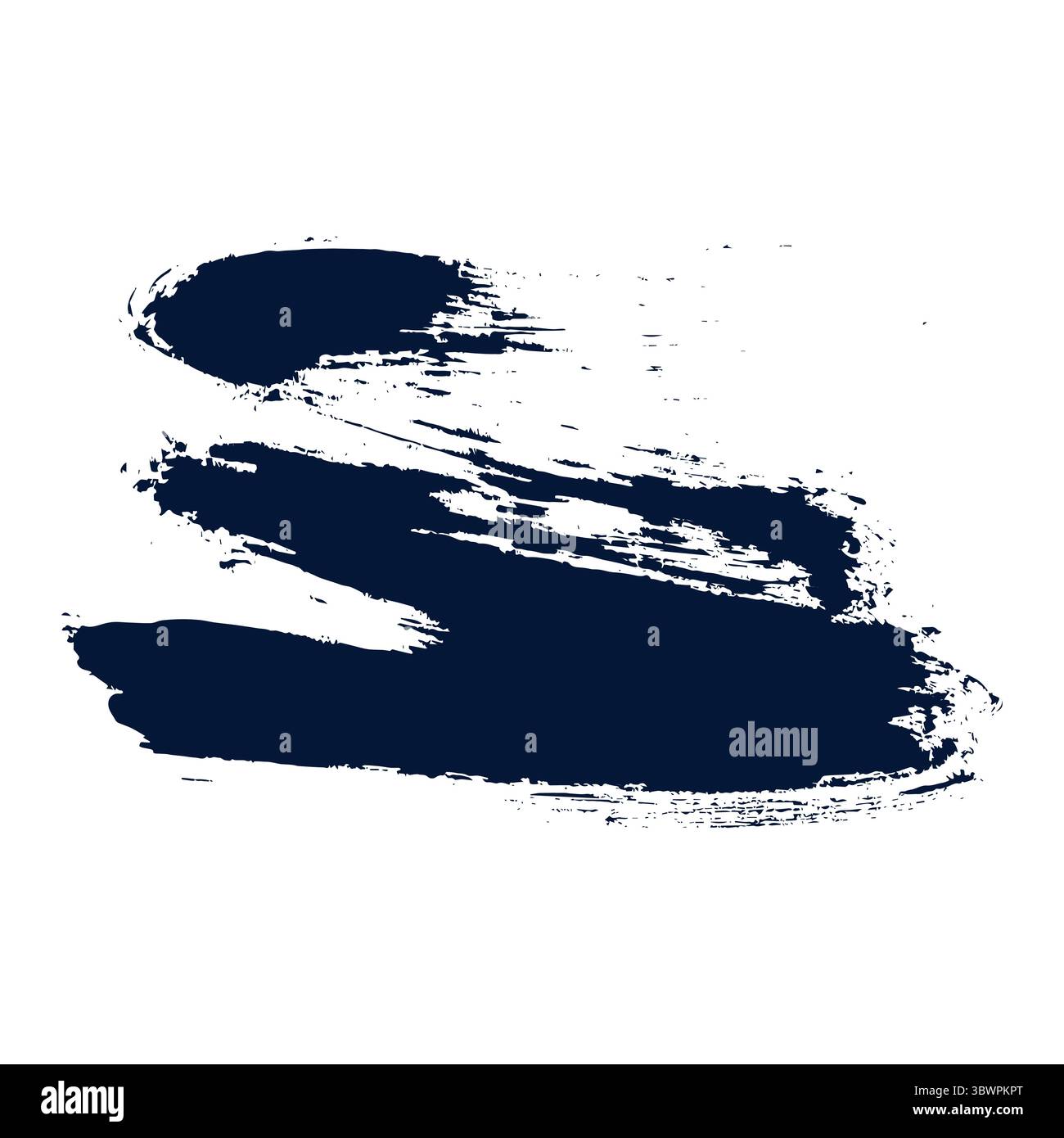 Hand Drawn Grunge Messy Ink Brush Stroke. Creative abstract paintbrush ...