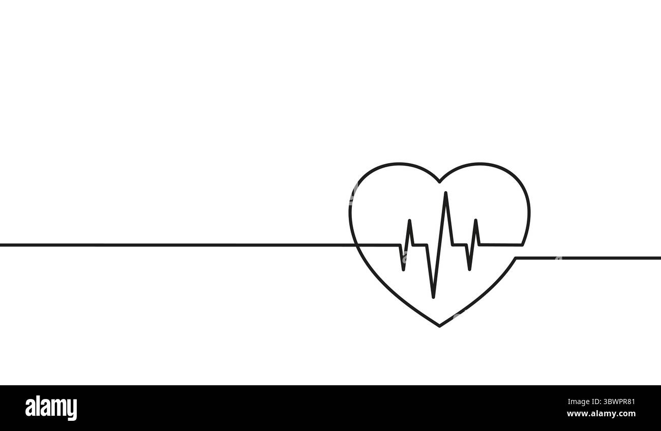 Heart beat icon. Pulse heartbeat. Rate line ecg isolated on white ...