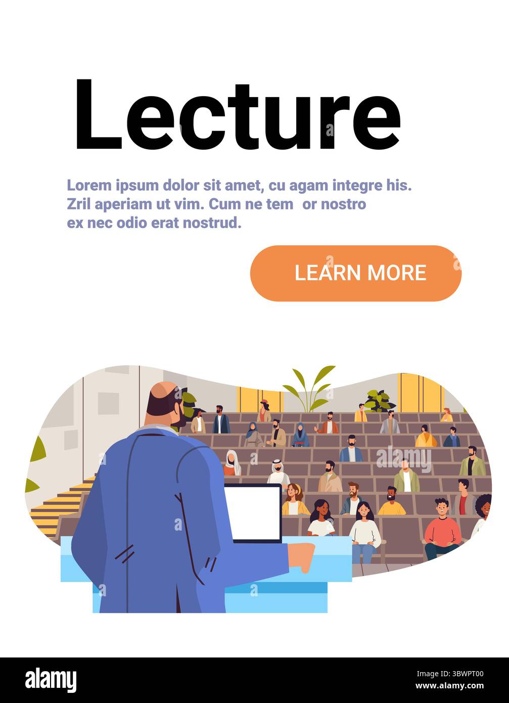 Students listening lecture Cut Out Stock Images & Pictures - Alamy