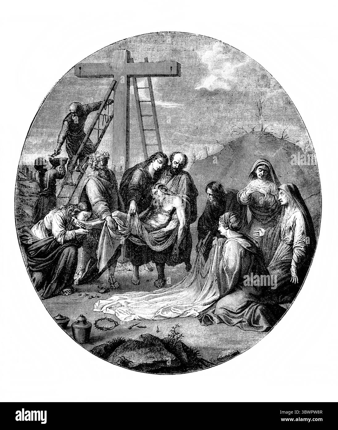 Joseph of Arimathaea Carrying the Body of Jesus after the Descent of ...