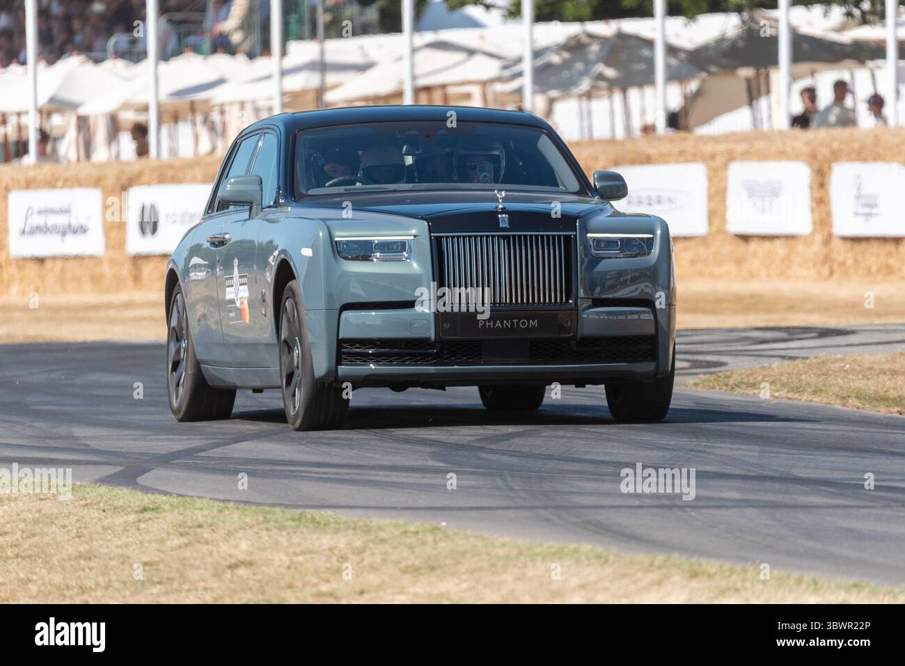 Rolls-Royce Phantom course car driving up the hillclimb track at the ...
