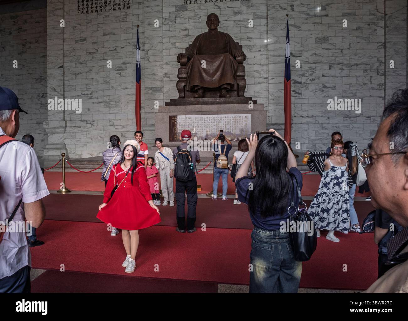 The lady in red at the Chaing Kai-shek Memorial, Taipei, Taiwan, 2025 ...
