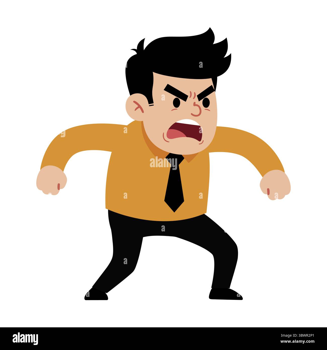 Cartoon annoyed boss Stock Vector Images - Alamy