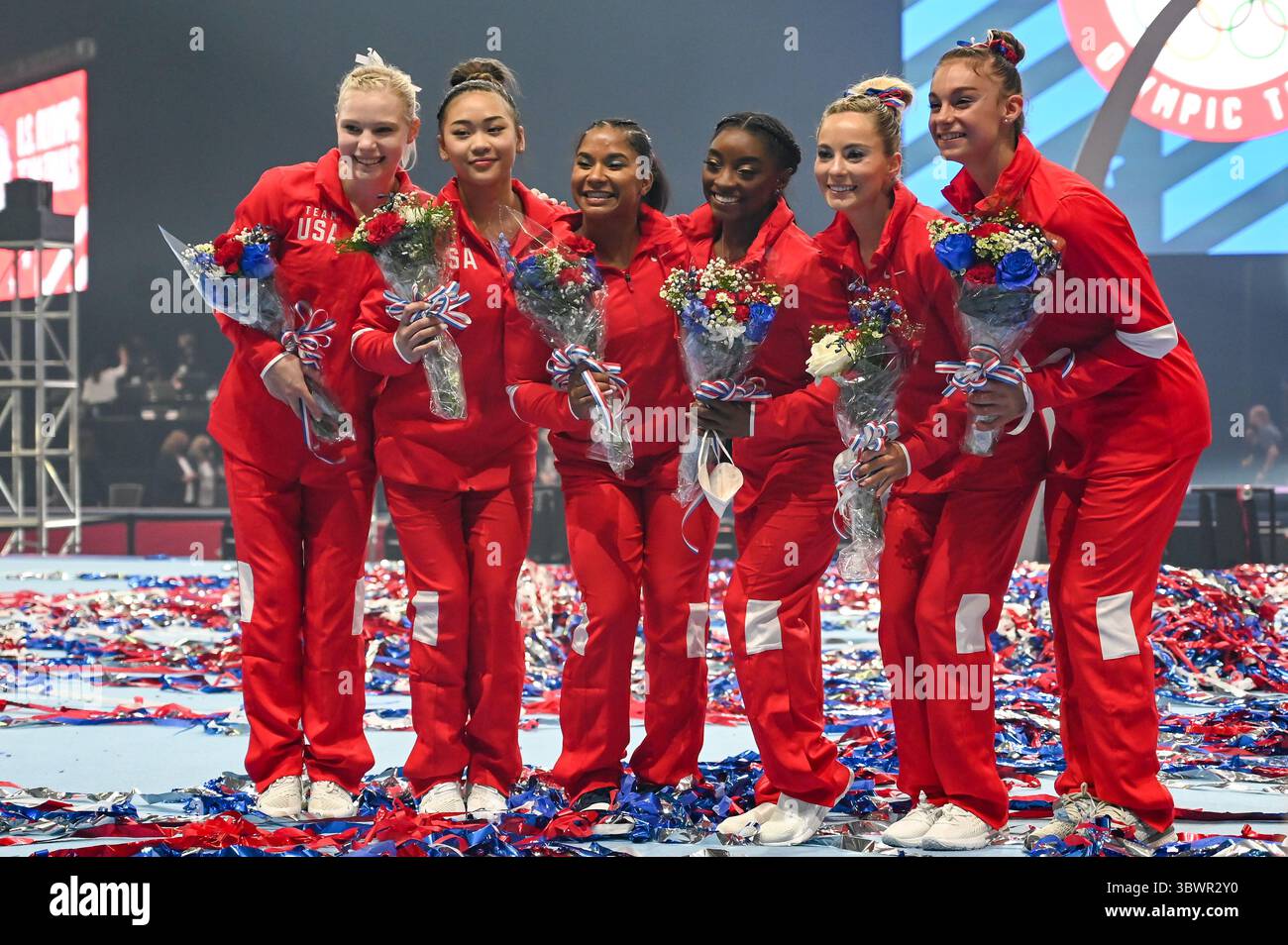 June 27, 2021: JADE CAREY, SUNISA LEE, JORDAN CHILES, SIMONE BILES ...
