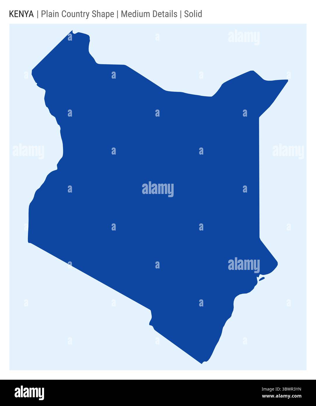 Kenya plain country map hi-res stock photography and images - Alamy