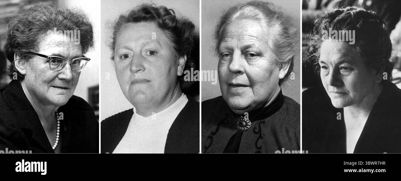 Die "Mütter des Grundgesetzes". Helene Wessel (l-r, 04.07.1968 ...