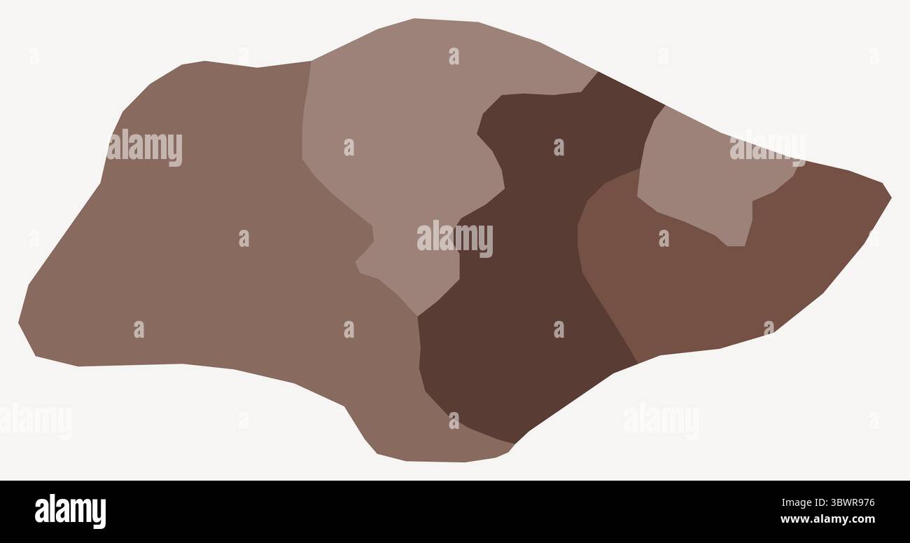 Map of Singapore with regions. Just a simple country border map with ...