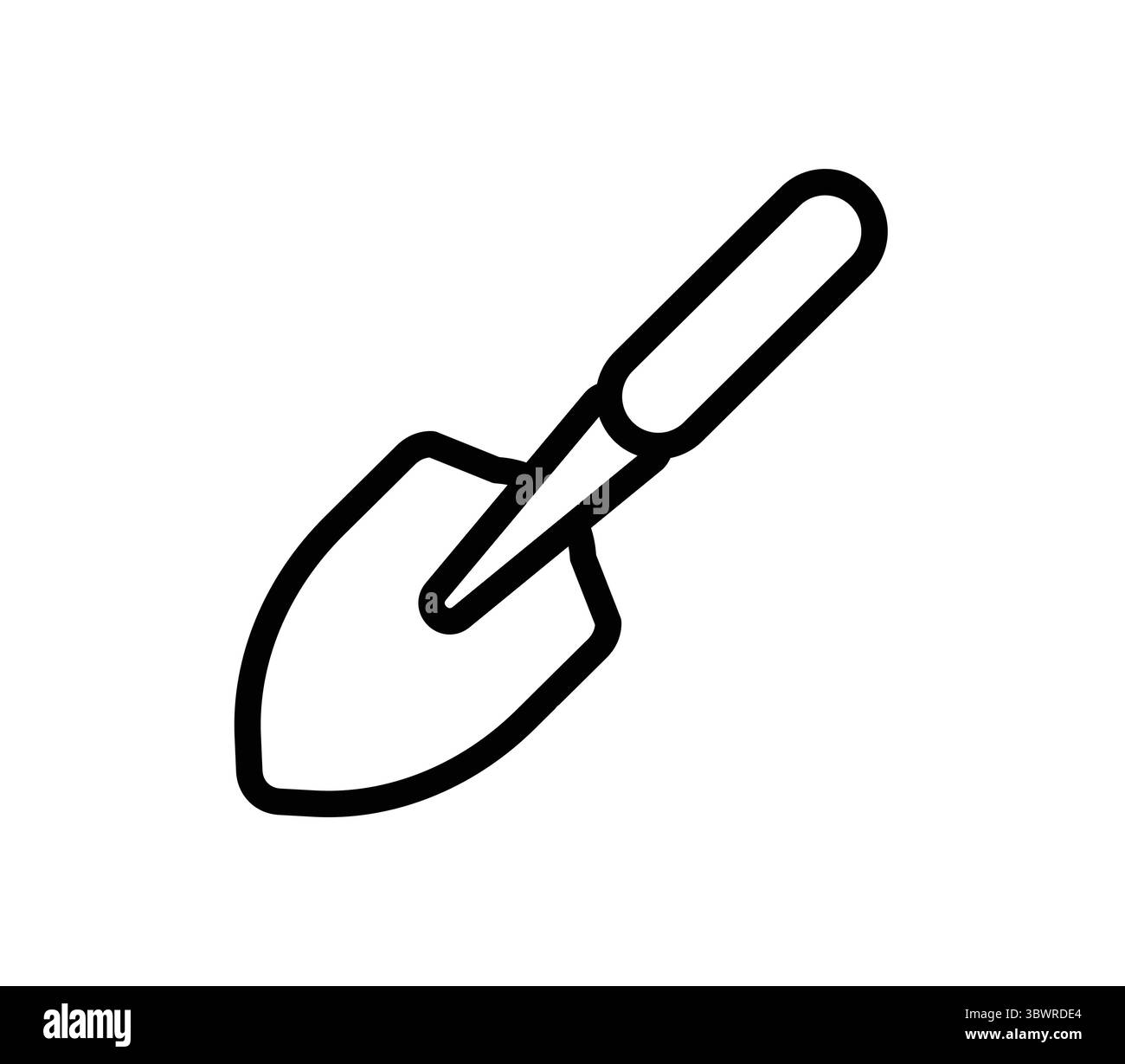 Simple outline illustration of a garden trowel tool ideal for gardeners ...
