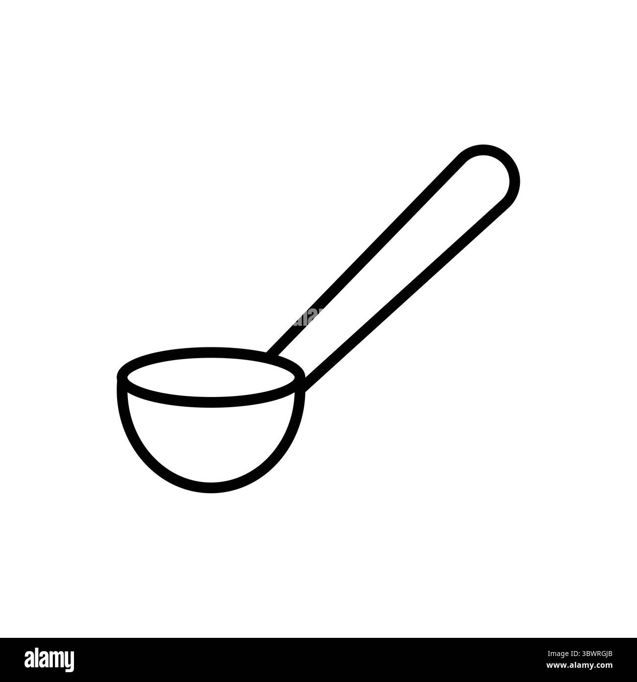 This black and white outline image of a cooking ladle is perfect for ...