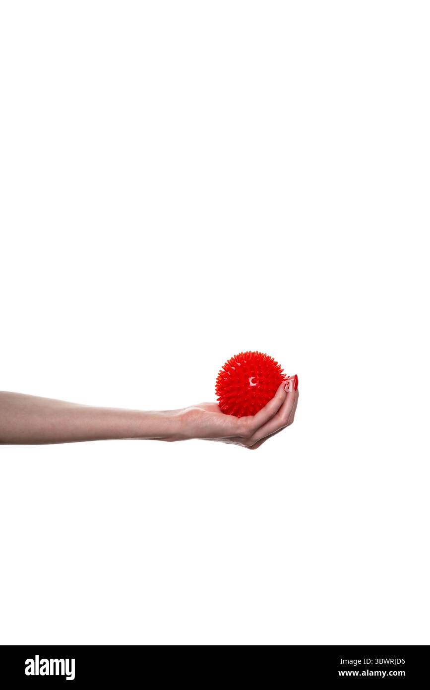 Woman hand on neck in Cut Out Stock Images & Pictures - Alamy