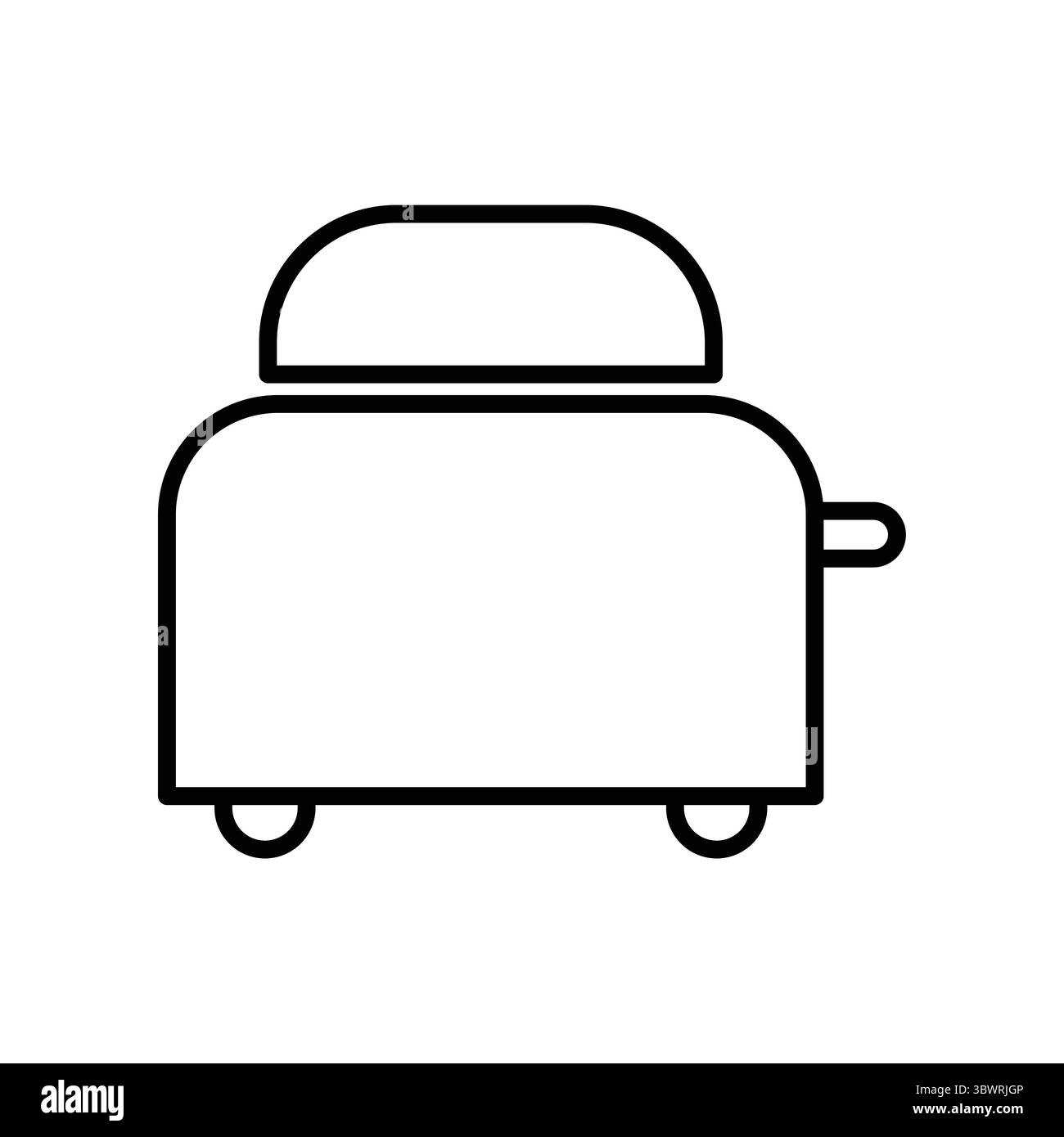 This minimalist illustration showcases a vintage toaster design ...