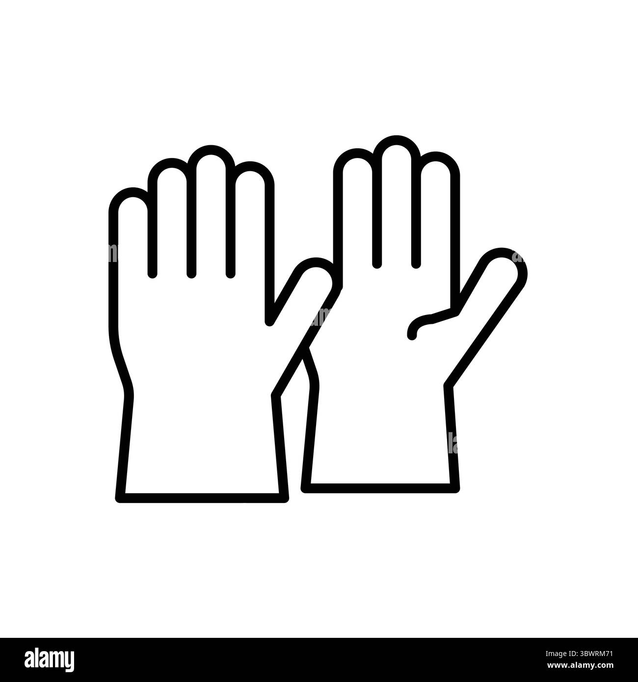Two open hands depicted in a minimalist outline style, symbolizing ...