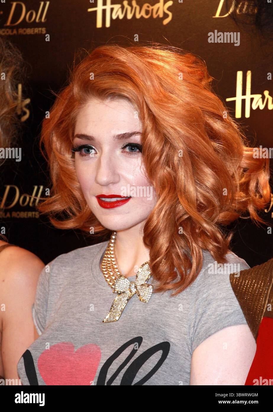 Nicola Roberts with models launching her 'Dainty Doll' make-up line at ...