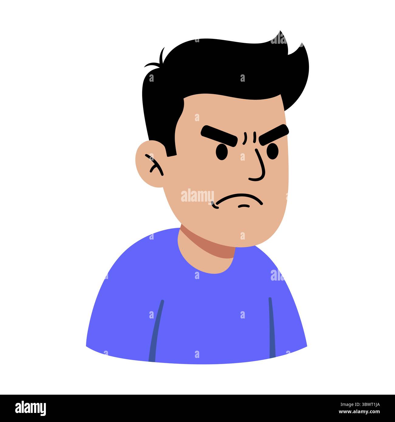Angry negative emotion displeased Stock Vector Images - Alamy