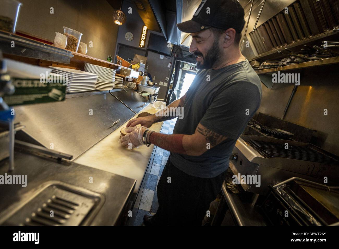 July 8, 2021, Surfside, Florida, U.S.A: Josh Marcus, of Josh's Deli at ...