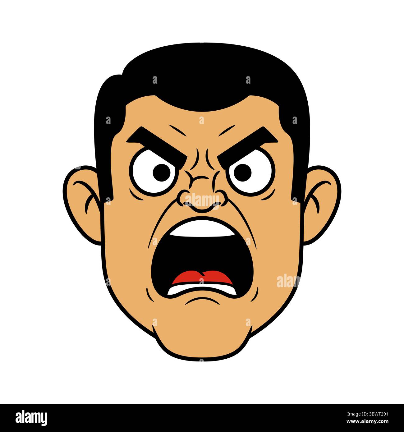 Angry man aggressive conflict Stock Vector Images - Alamy