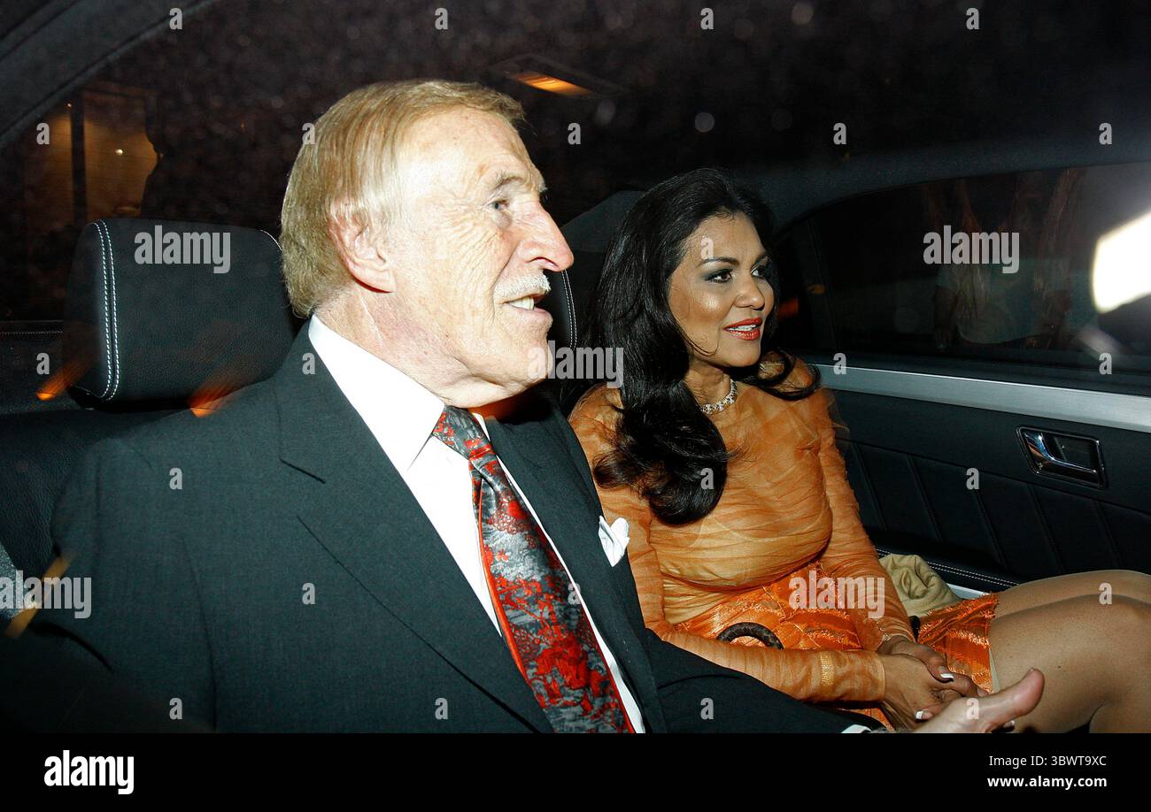 Bruce Forsyth and wife at the Pre-Wimbledon Party at The Roof Gardens ...