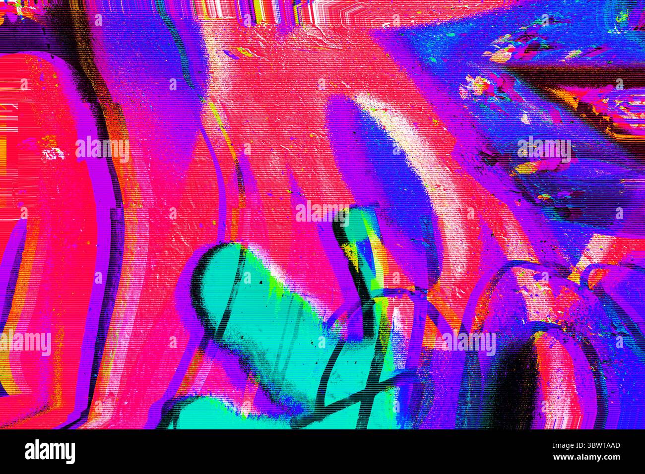 Vibrant Abstract Graffiti Style with Neon Colors for 90s Acid Aesthetic ...