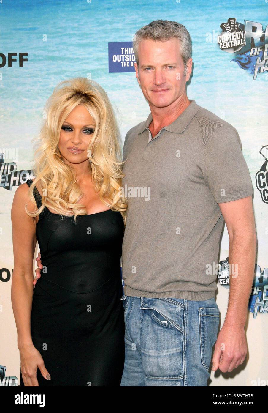 Pamela Anderson and a guest at the Comedy Central Roast of David ...