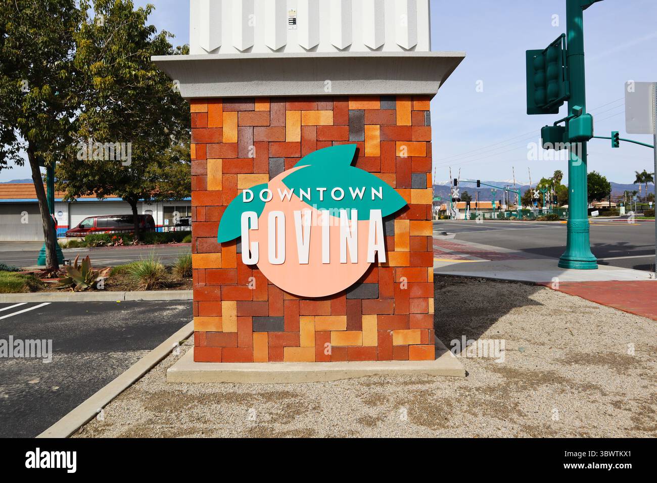 Covina, California: Downtown Covina Sign – Gateway to Historic City ...