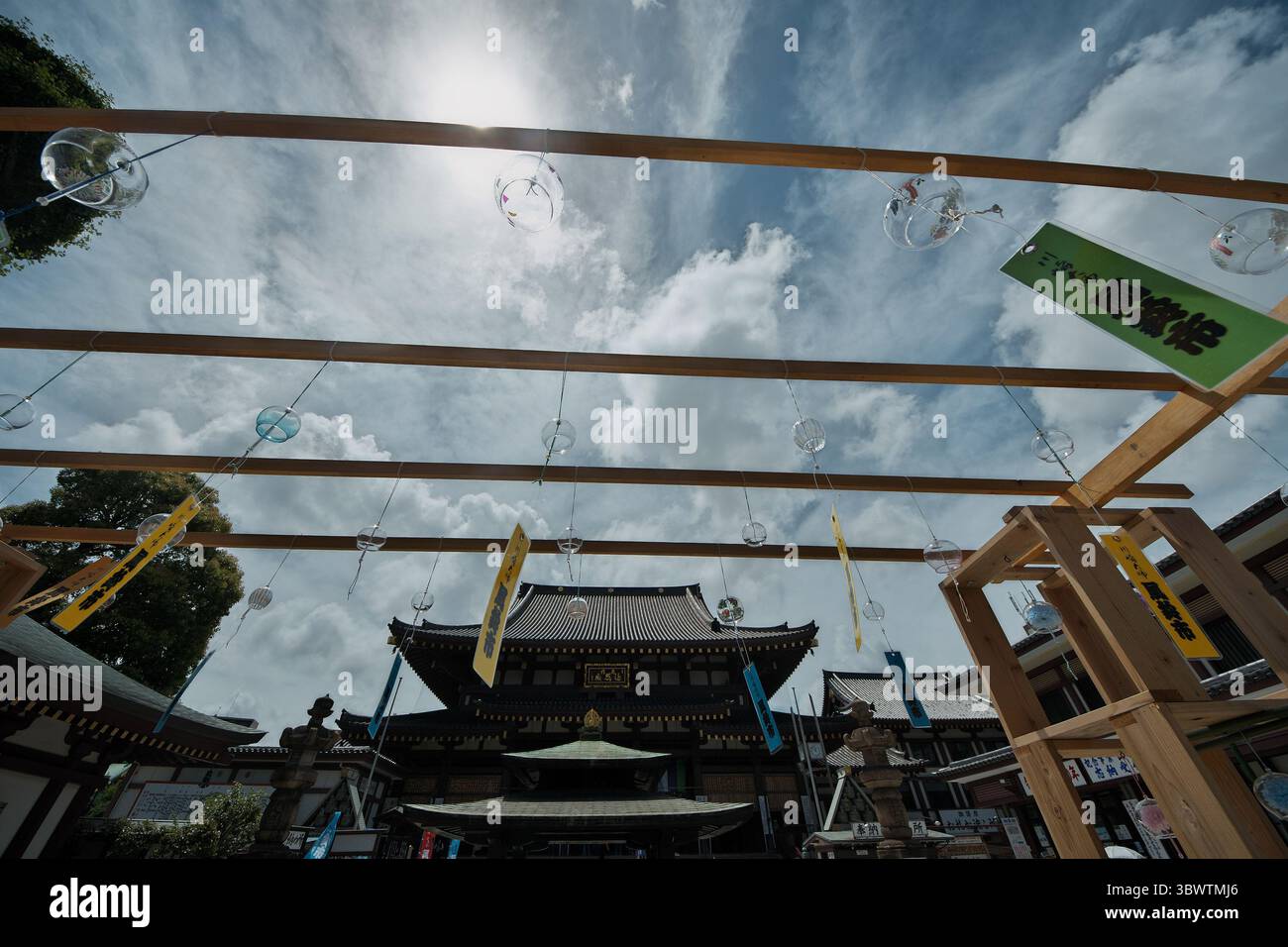 Various varieties of Wind chimes are displayed during the opening day ...
