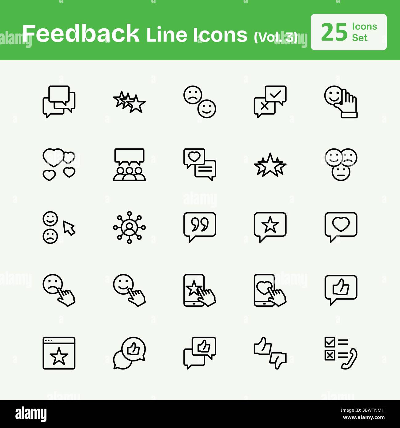 Interaction feedback icons Stock Vector Images - Alamy