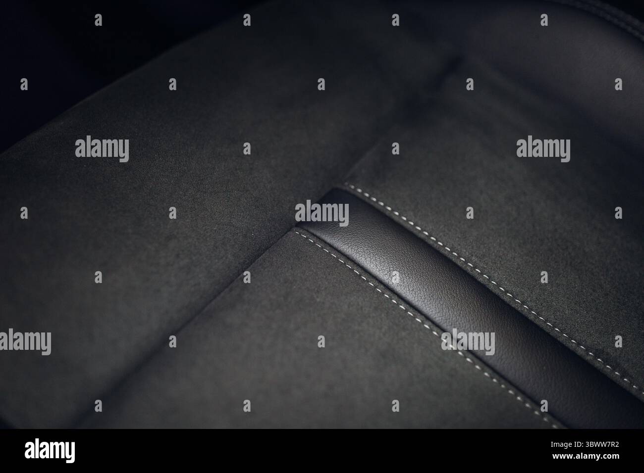 Modern car fabric seats close up, car interior Stock Photo - Alamy