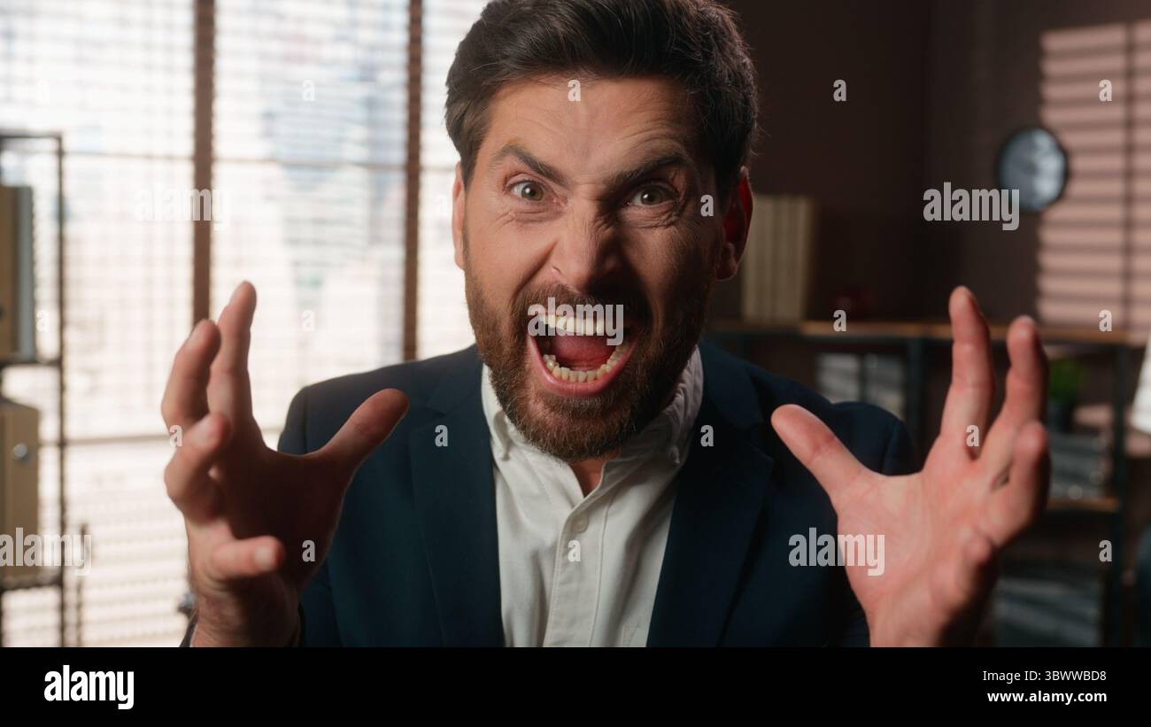 Portrait stressed irritated annoyed anger furious health problem mental ...