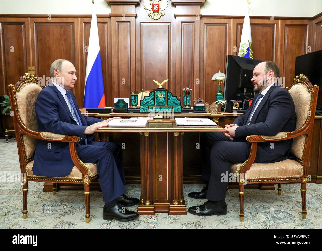 Russian President Vladimir Putin meets with President of the Russian Fertilizers Producers ...