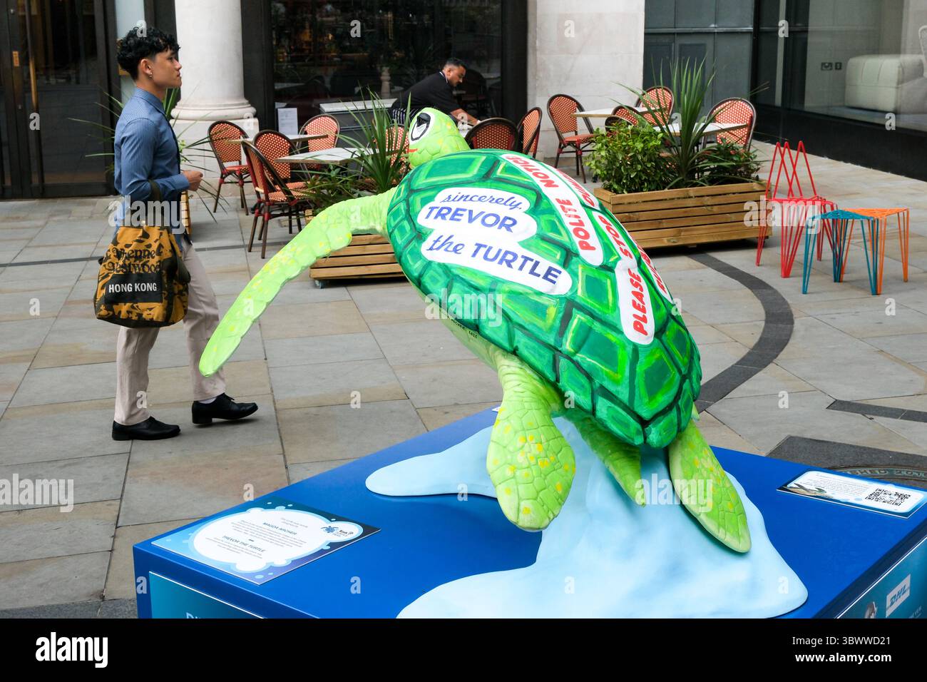 London, UK. 17th Jul 2025. The Tusk Turtle Trail, life sized turtle ...