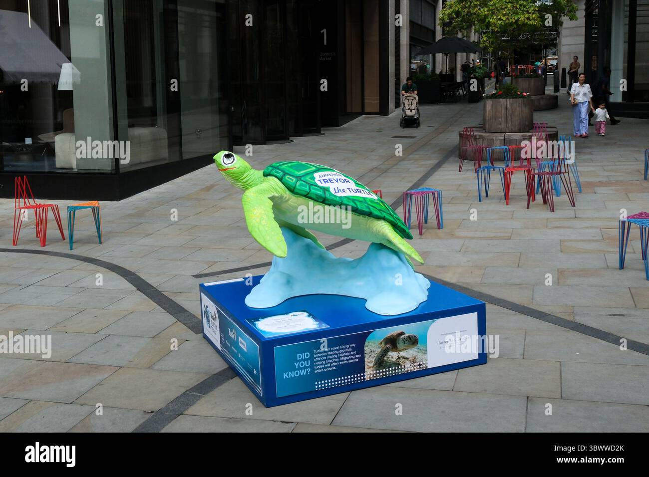 London, UK. 17th Jul 2025. The Tusk Turtle Trail, life sized turtle ...